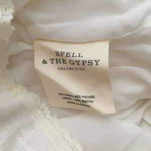 Spell | Pants & Jumpsuits | Spell Milla Romper White Linen Blend Off ...